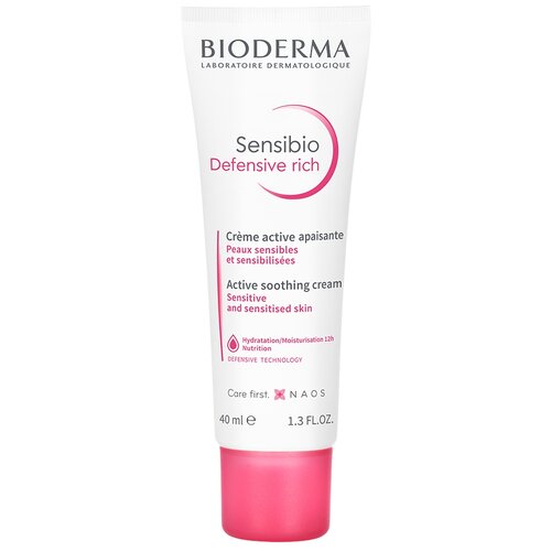 Bioderma Sensibio Defensive Rich насыщенный крем для чувствительной кожи, 40 мл