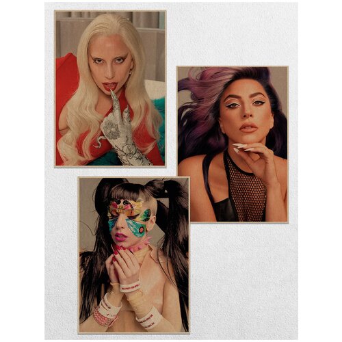 Постеры интерьерные Леди Гага 3 Набор Плакатов 3 шт