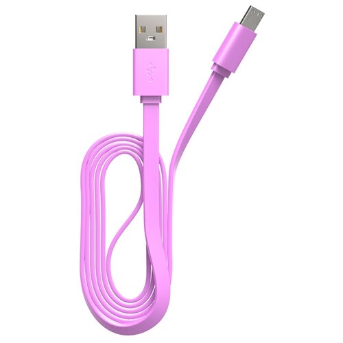 Кабель MAXVI MC-01F USB - microUSB, 1 м, 1 шт., фиолетовый