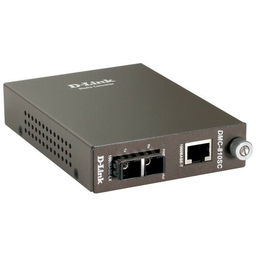 Конвертер D-Link 1000Base-T Gigabit Twisted-pair to 1000Base-LX Gigabit Fiber Single-mode Fiber (10km, SC) Media Converter Module