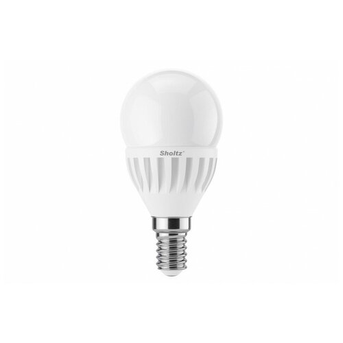 Лампа светодиодная энергосберегающая Sholtz 11Вт 220В шар G45 E14 2700К керамика (Шольц) LEB3061