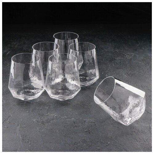 Набор стеклянных стаканов Magistro «Дарио», 450 мл, 10×11,5 см, 6 шт, цвет прозрачный