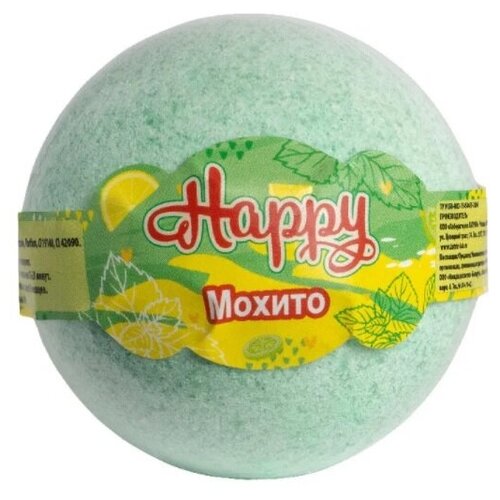 Бурлящий шар "Happy" - Мохито, Laboratory KATRIN, 130 г.