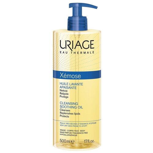 Uriage Xemose масло очищающее успокаивающее флакон-помпа, 500 мл