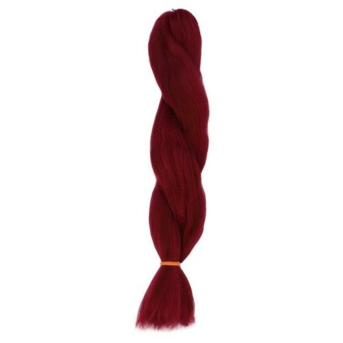 SOFT DREADS Канекалон однотонный, гофрированный, 60 см, 100 гр, цвет бордовый(#RD900)