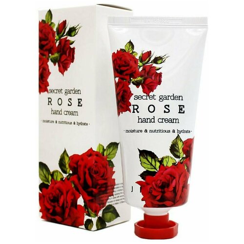 Jigott Крем для рук с экстрактом розы / Secret Garden Rose Hand Cream, 100 мл
