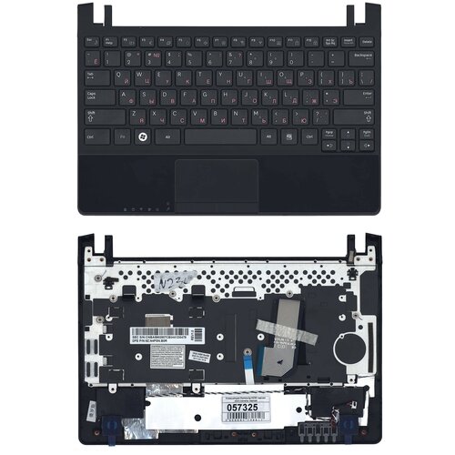 Клавиатура для ноутбука Samsumg N230 черная с черным топкейсом