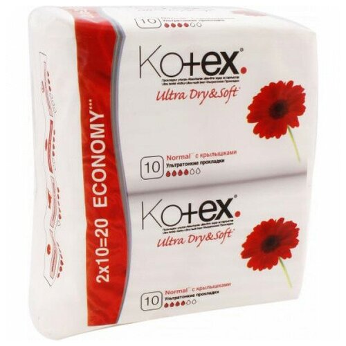 Kotex Прокладки Гигиенические Сетчатые Ultra Normal Soft 20шт