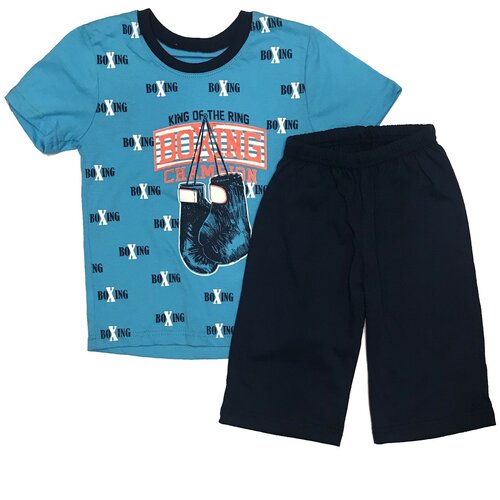 Комплект одежды РиД - Родители и Дети, размер 98-104, синий, голубой