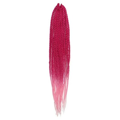 Queen fair SIM-BRAIDS Афрокосы, 60 см, 18 прядей (CE), цвет розовый/светло-розовый(#FR-1)