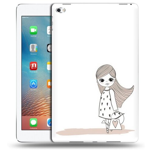 Чехол задняя-панель-накладка-бампер MyPads Девочка с сумкой для iPad Pro 9.7 (2016) A1673/A1674/A1675 противоударный