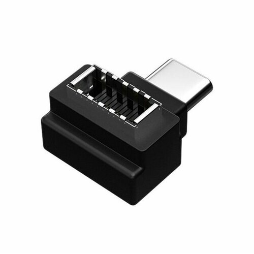 Переходник с USB type C папа на USB type E мама угол 90 градусов