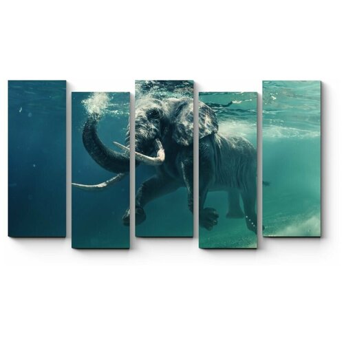 Модульная картина Слон покоряет океан 170x98