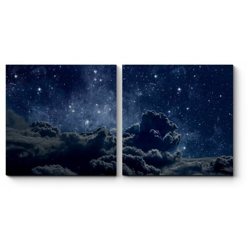 Модульная картина Звездное небо, завораживающая ночь150x75