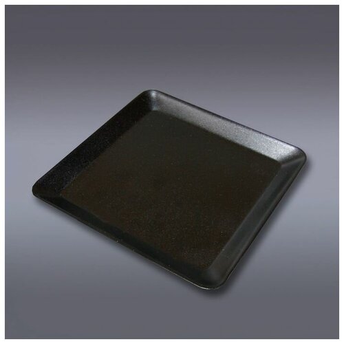 Подсвечник металл "Тарелка", 12,6х12,6х1,3 см, черный