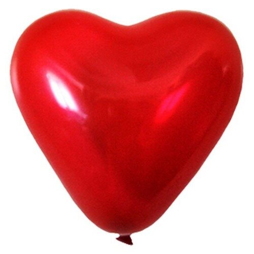 Шар латексный Globos Payaso 5", сердце, декоратор, цвет ярко-красный, 100 штук