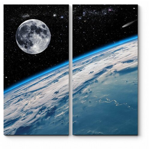 Модульная картина Бескрайние просторы космоса 50x50