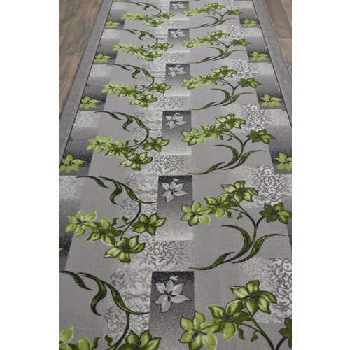 Ковровая дорожка на войлоке, Витебские ковры, с печатным рисунком, 1236_46, серая, 1.5*3 м