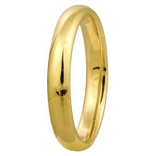 Кольцо обручальное Юверос, желтое золото, 585 проба, размер 21, белый
