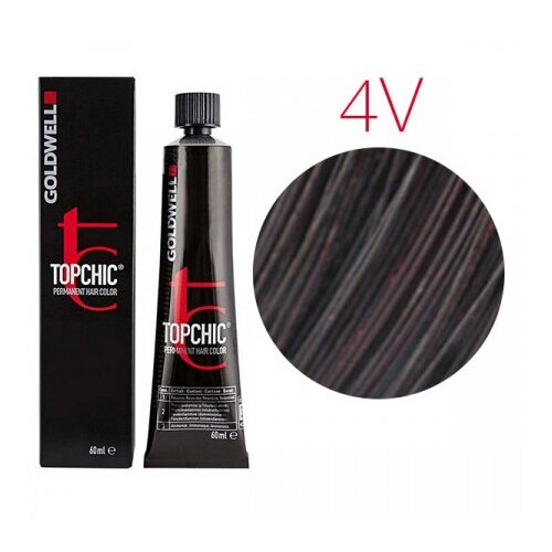 Goldwell Topchic стойкая крем-краска для волос, 4V цикломен, 60 мл