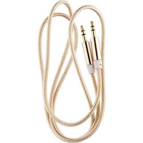 AUX кабель 3,5 мм, 1 метр. Цвет: золотистый