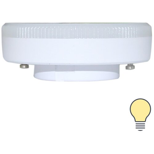 Лампа светодиодная GX53 220-240 В 6 Вт круг матовая 500 лм теплый белый свет