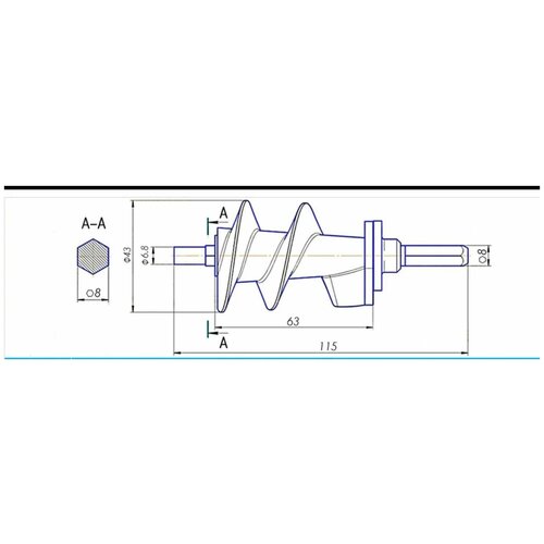 Шнек для мясорубки REDMOND, Редмонд: RMG-CB1210