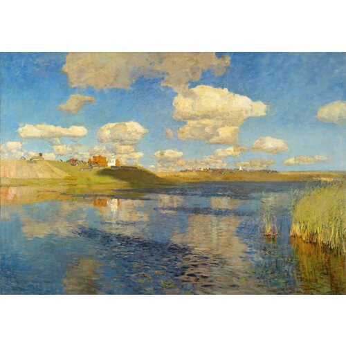 "Озеро. Русь", Левитан Исаак Ильич, картина (репродукция) (90х63 см / на подрамнике)