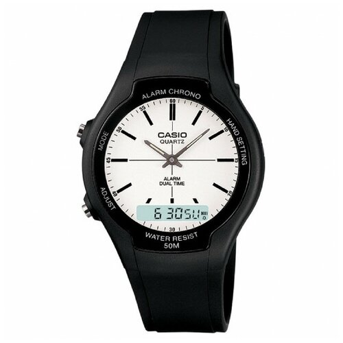 Наручные часы CASIO Collection AW-90H-7E, белый, черный