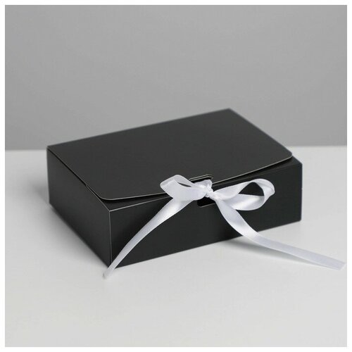 Коробка подарочная складная, упаковка, «Чёрная», 16.5 х 12.5 х 5 см, без ленты