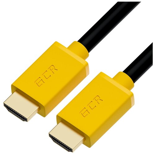 Кабель GCR 10 метров HDMI 2.0, желтые коннекторы, HDR 4:2:0, Ultra HD, 4K 60 fps 60Hz/5K*30Hz, 3D, AUDIO, 18.0 Гбит/с 3 X экран (77HM441-10 метров)