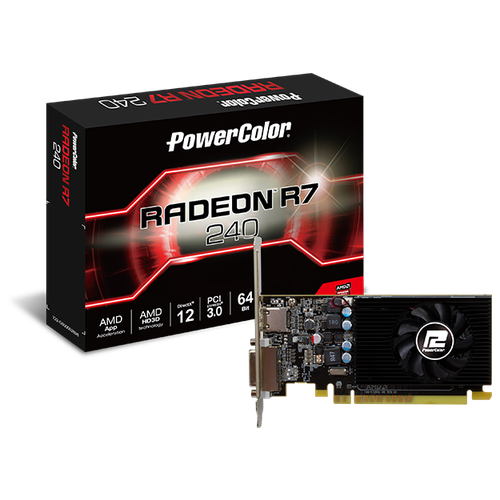 Видеокарта PowerColor Radeon R7 240 2GB (AXR7 240 2GBD5-HLEV2), Retail