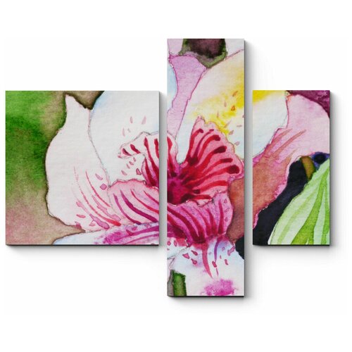 Модульная картина Изумительные переходы цвета орхидеи 100x83