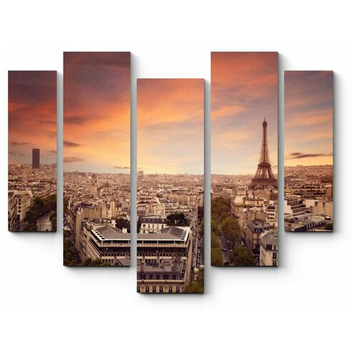Модульная картина Прекрасный Париж с высоты 131x106