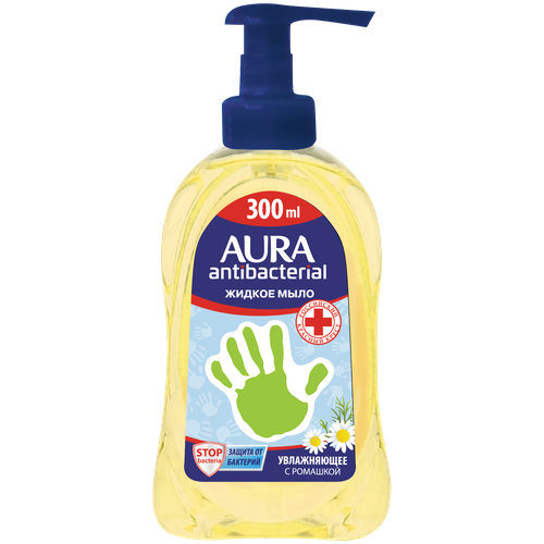 Жидкое мыло AURA для всей семьи с антибактериальным эффектом с ромашкой 300 мл