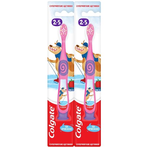 COLGATE Зубная щетка "Детская 2-5лет" мягкая, 2шт