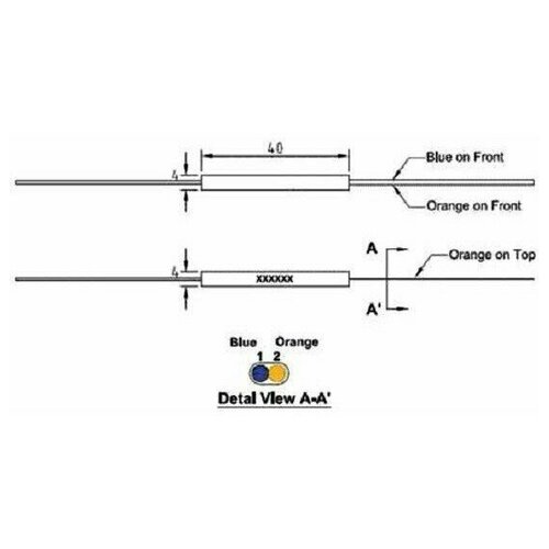 Оптический сплиттер Hyperline (FO-SPL-1x2-E11-0.9-3M)