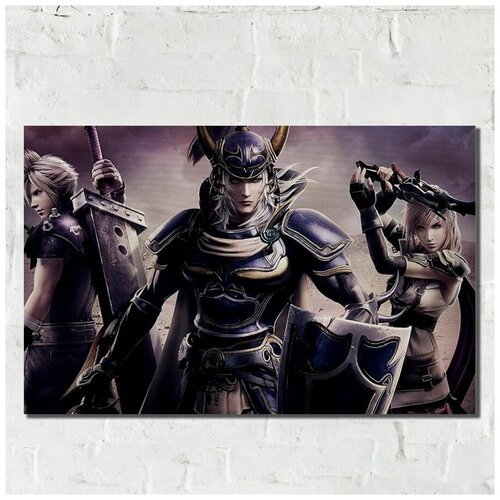 Картина интерьерная на дереве, рисунок игра Dissidia Final Fantasy NT - 11523
