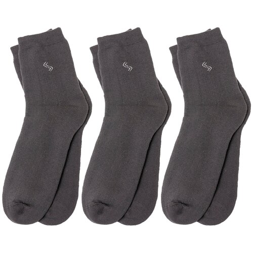 Носки RuSocks 3 пары, размер 22-24, серый