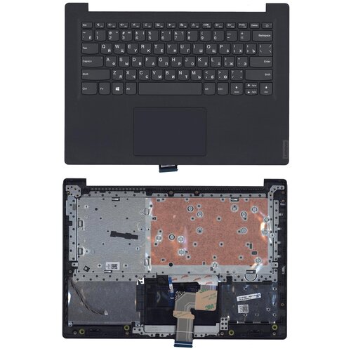 Клавиатура для Lenovo Lenovo V14-IIL черная с черный топкейсом