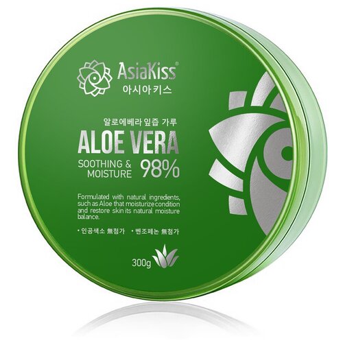 ASIAKISS Гель для лица и тела увлажняющий и успокаивающий с алоэ. Soothing gel aloe vera, 300 мл.