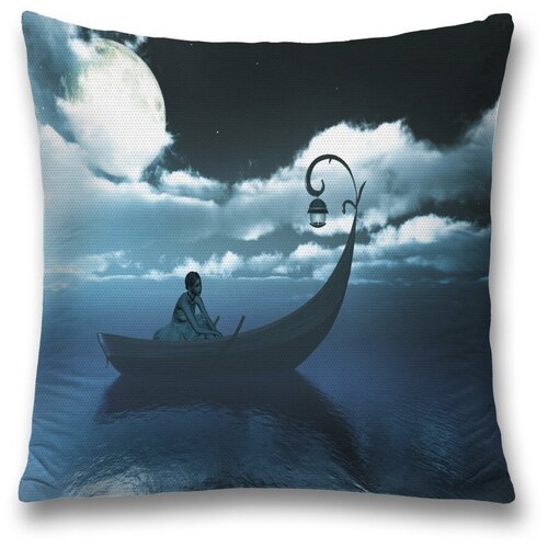 Наволочка декоративная на молнии, чехол на подушку JoyArty "На далеких морях" 45х45 см
