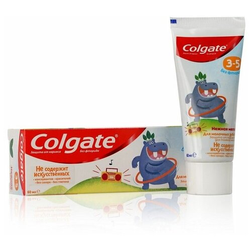Зубная паста Colgate Нежная мята детская 3-5 без фтора - Colgate-Palmolive