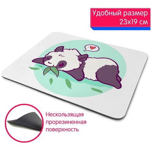 Большой игровой компьютерный коврик для мыши с рисунком Панда