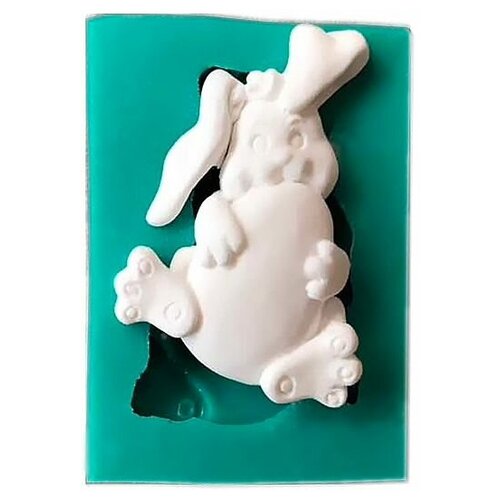Молд силиконовый кролик с яйцом 5.3x4 см, форма для мастики и шоколада заяц с яйцом, молд для украшения