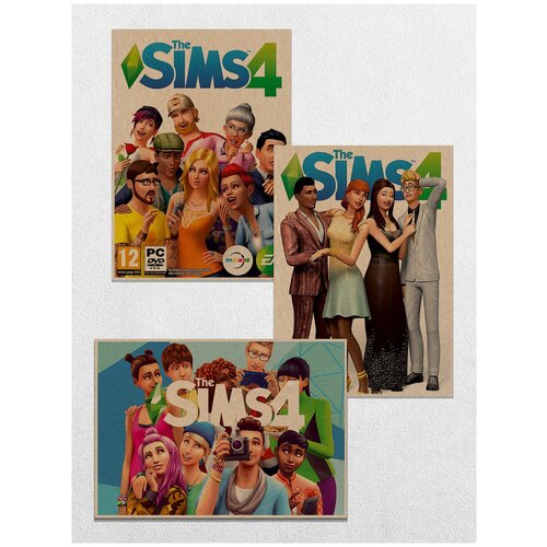 Постеры интерьерные The Sims Набор Плакатов 3 шт