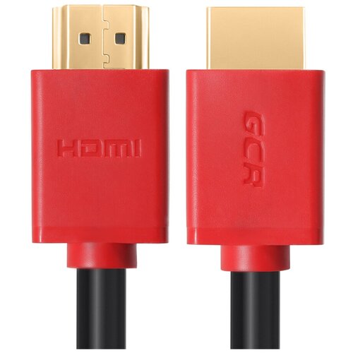 Кабель HDMI 1,8 м GCR 4K FullHD для монитора PS4 контакты 24K GOLD черно-красный (GCR-HM400)