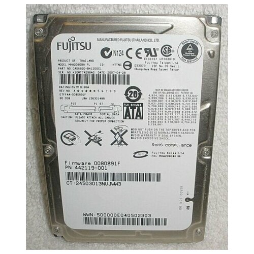 80 ГБ Внутренний жесткий диск Fujitsu 442119-001 (442119-001)