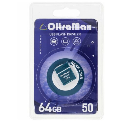 Флэш-накопитель OLTRAMAX OM-64GB-50-Dark Cyan 2.0 1185799