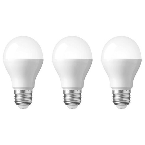 Лампа светодиодная Груша A60 11,5Вт E27 1093Лм 6500K холодный свет (3 шт/уп) REXANT 604-005-3 (3 упак)